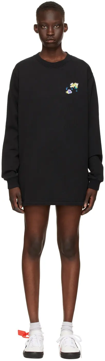 Off-White Arrows Print Sweatshirt Dress