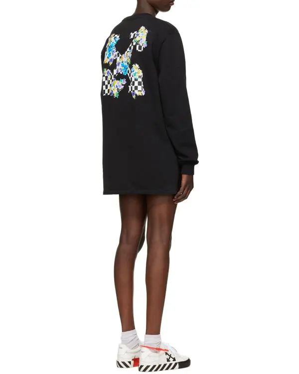 Off-White Arrows Print Sweatshirt Dress