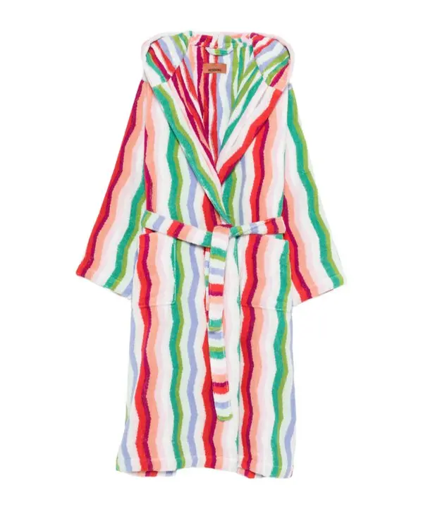 Missoni Hooded Stripe-pattern Bath Robe - Multicolour