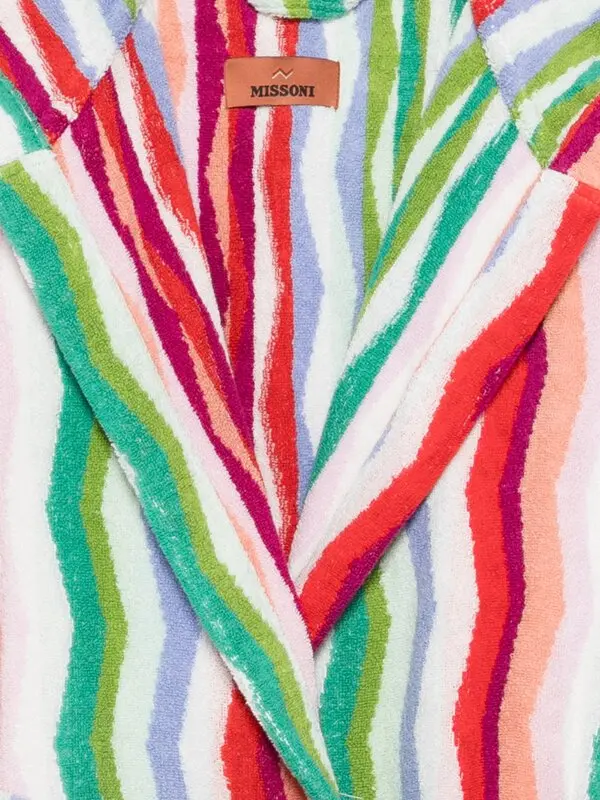Missoni Hooded Stripe-pattern Bath Robe