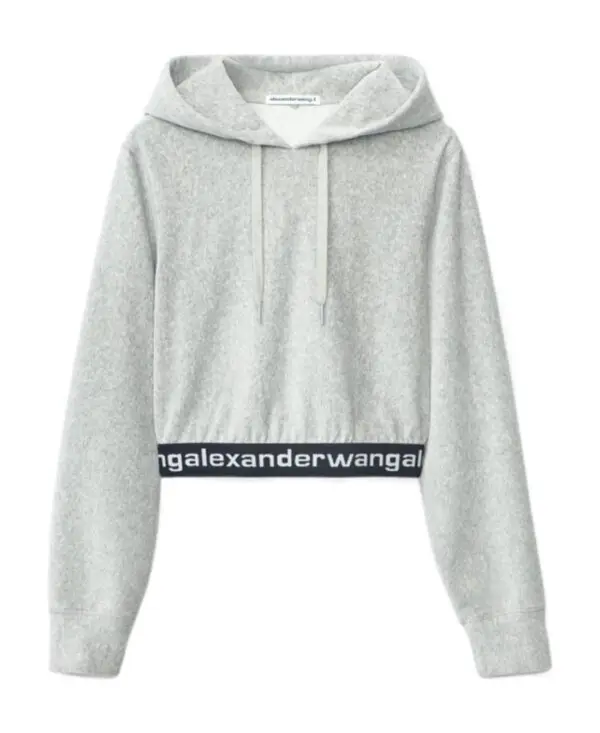 Alexander Wang Cropped Hoodie - Gray