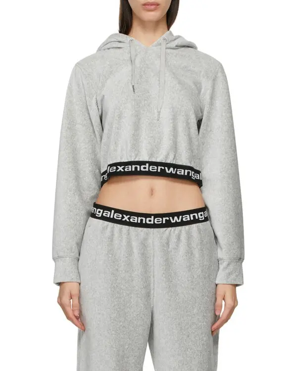 Alexander Wang Cropped Hoodie - Gray