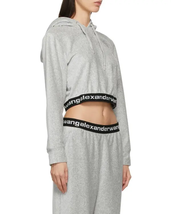 Alexander Wang Cropped Hoodie - Gray