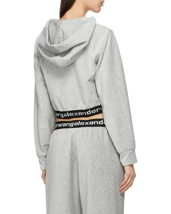 Alexander Wang Cropped Hoodie - Gray
