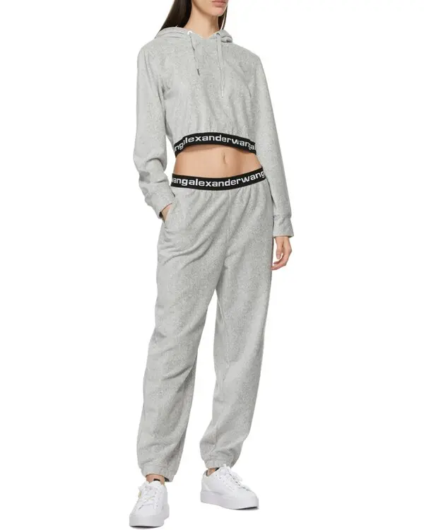 Alexander Wang Cropped Hoodie - Gray