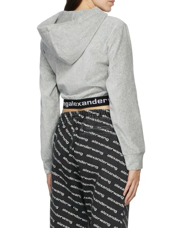Alexander Wang Cropped Hoodie - Gray