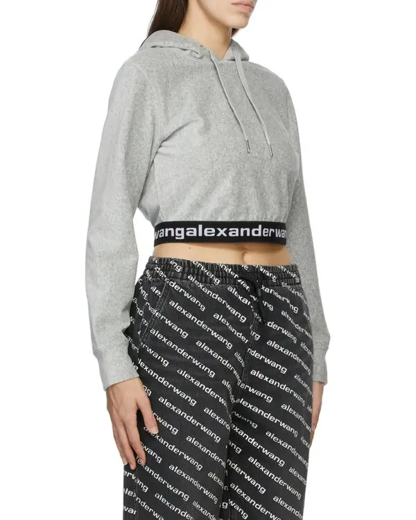 Alexander Wang Cropped Hoodie - Gray