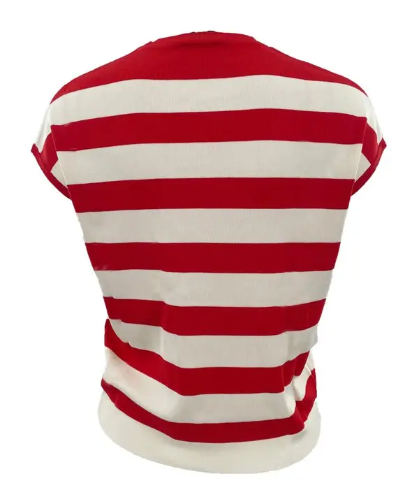Emporio Armani Striped Embellished T-shirt