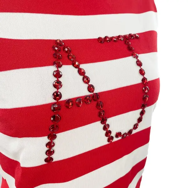 Emporio Armani Striped Embellished T-shirt