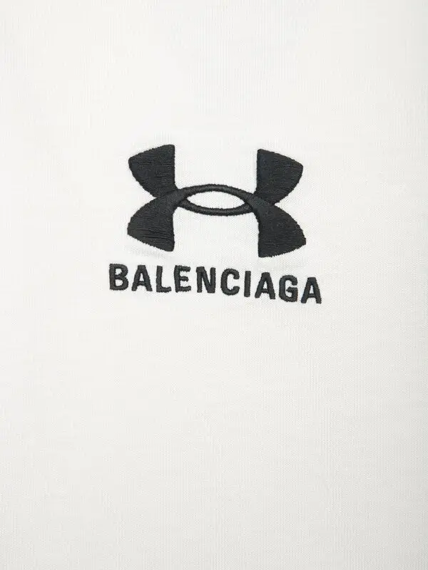 Balenciaga Logo Embroidered Crewneck T-shirt