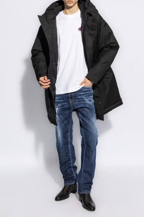 Dsquared2 Hooded Funnel Neck Coat