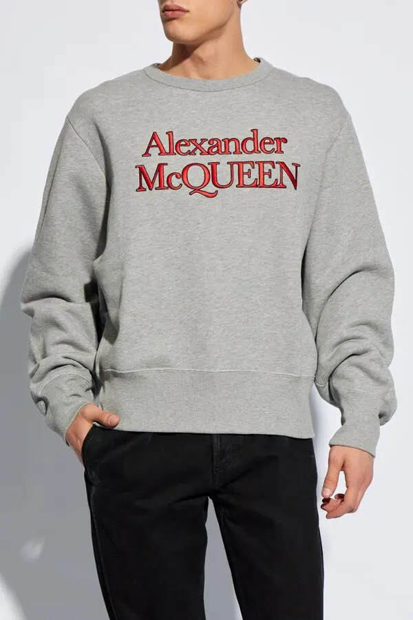 Alexander McQueen Logo Embroidered Crewneck Sweatshirt