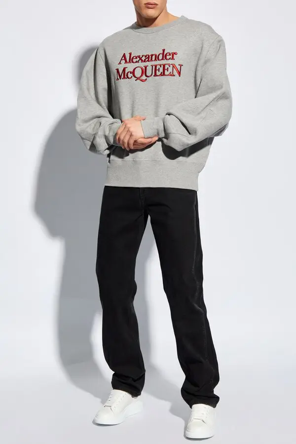 Alexander McQueen Logo Embroidered Crewneck Sweatshirt