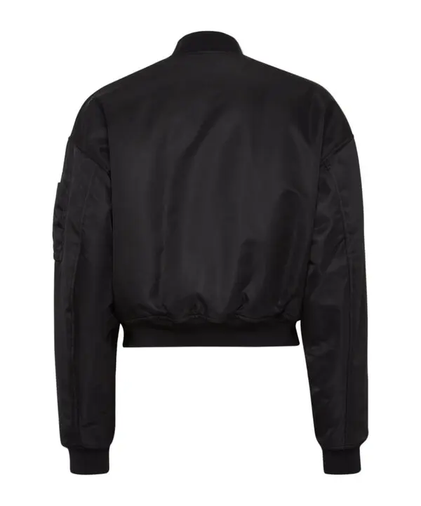 Dsquared2 Zip-up Bomber Jacket With Ribbed Details - Black
