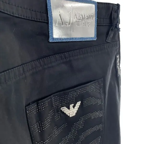 Emporio Armani Logo Badge Straight Leg Pants