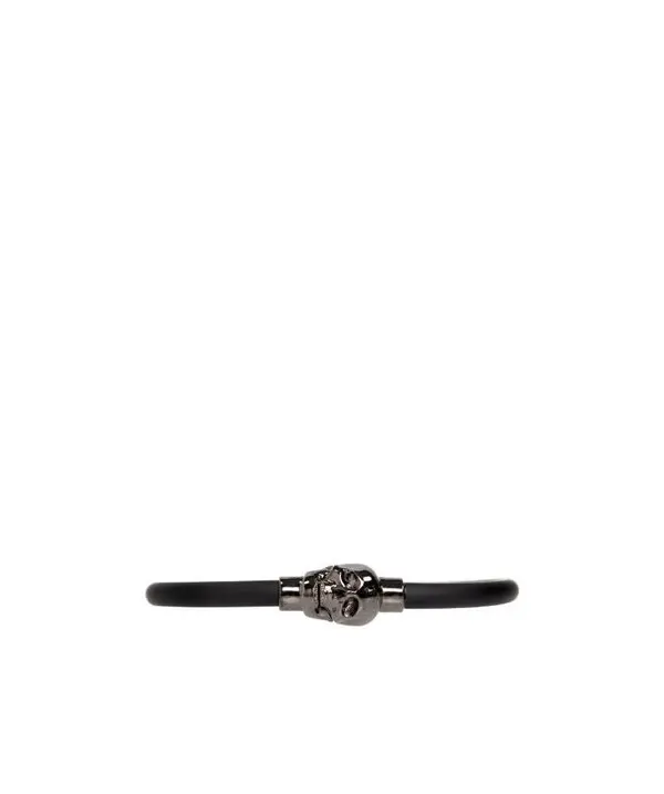 Alexander McQueen Skull Pendant Bracelet - Black