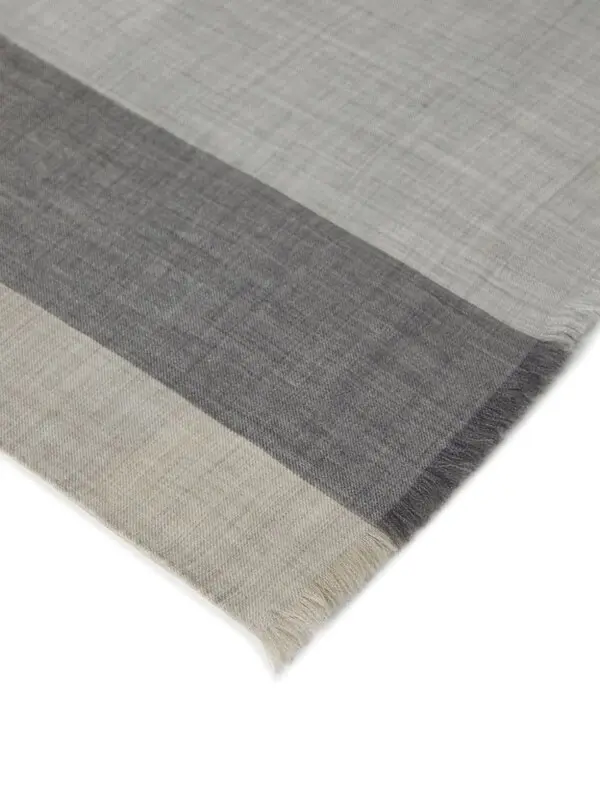 Brunello Cucinelli Checked Scarf - Gray