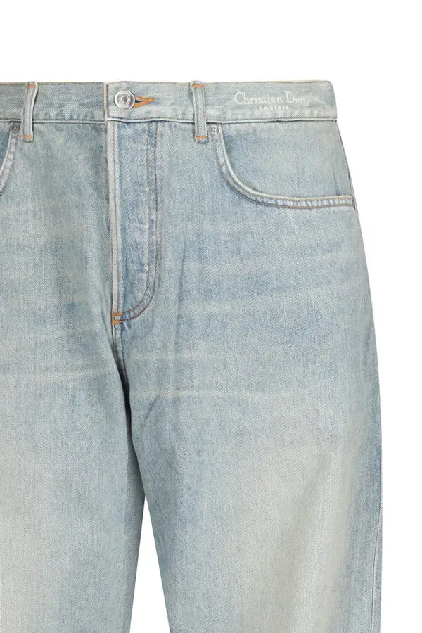 Dior Logo Patch Straight-leg Jeans