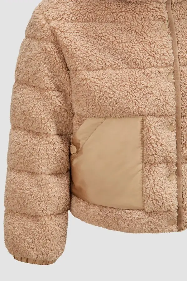 Moncler Teddy Effect Down Jacket With Hood