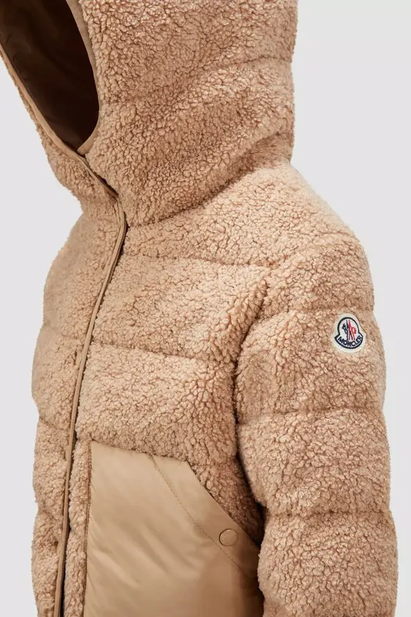 Moncler Teddy Effect Down Jacket With Hood