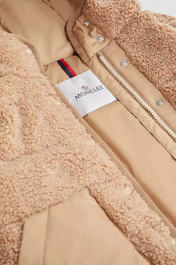 Moncler Teddy Effect Down Jacket With Hood