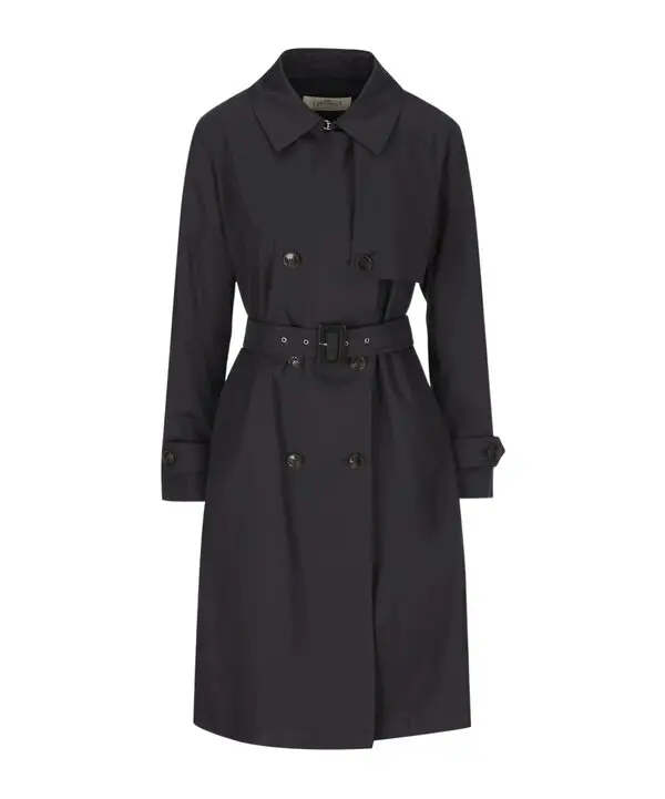 Herno Belted Trench Coat - Black