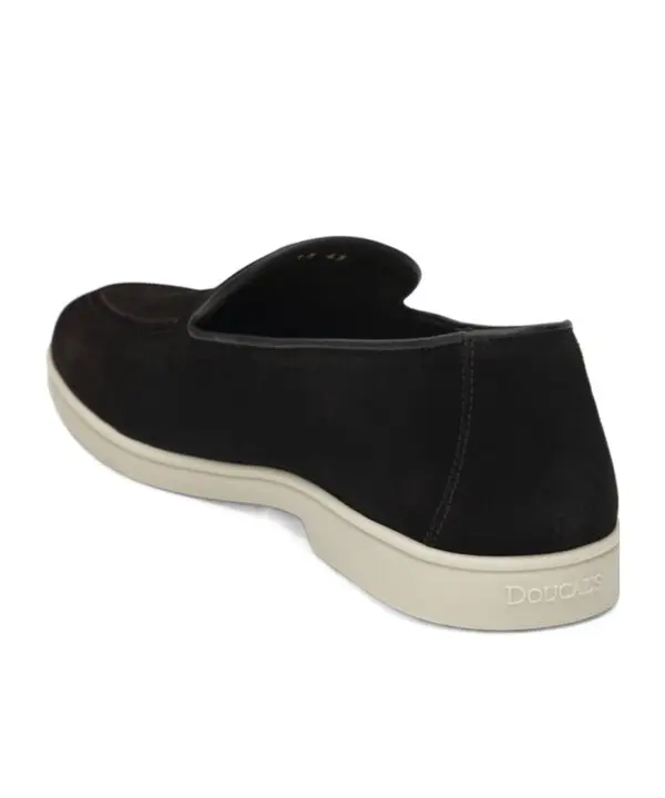 DOUCAL'S Round Toe Loafers - Black