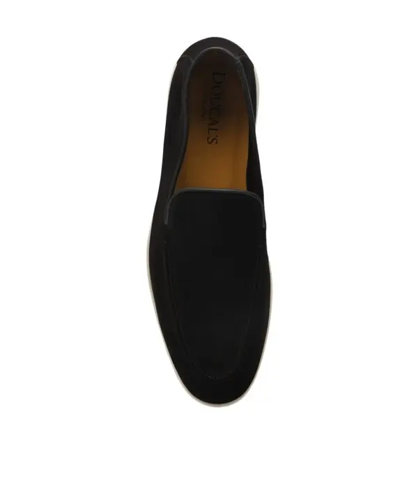 DOUCAL'S Round Toe Loafers - Black