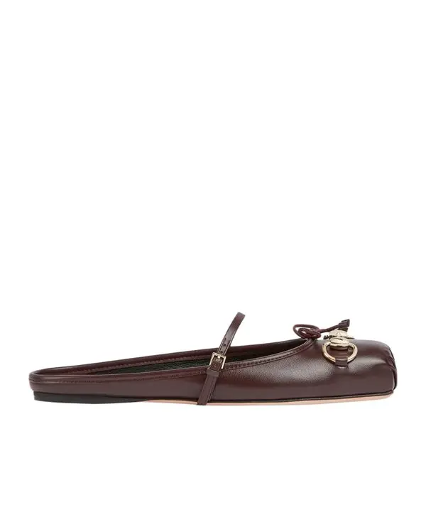 Gucci Horsebit Mules With Bow Detailing