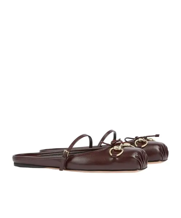 Gucci Horsebit Mules With Bow Detailing