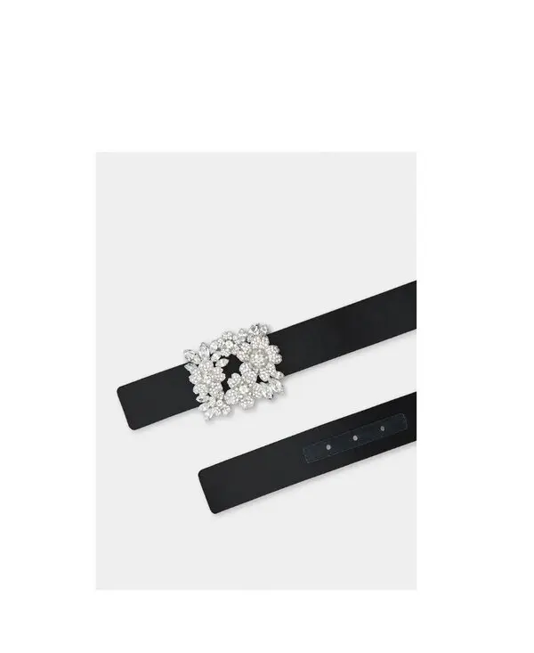ROGER VIVIER Bouquet Strass Versailles Diamond Buckle Belt