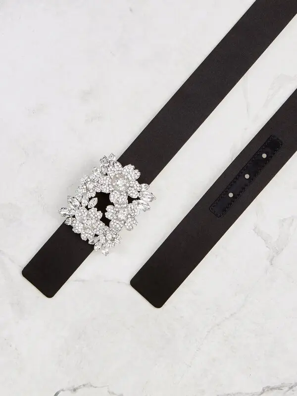 ROGER VIVIER Bouquet Strass Versailles Diamond Buckle Belt