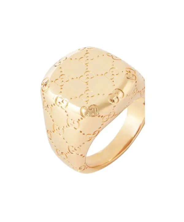 Gucci Gg Motif Signet Ring