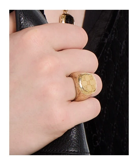 Gucci Gg Motif Signet Ring
