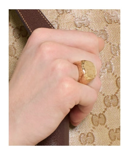Gucci Gg Motif Signet Ring