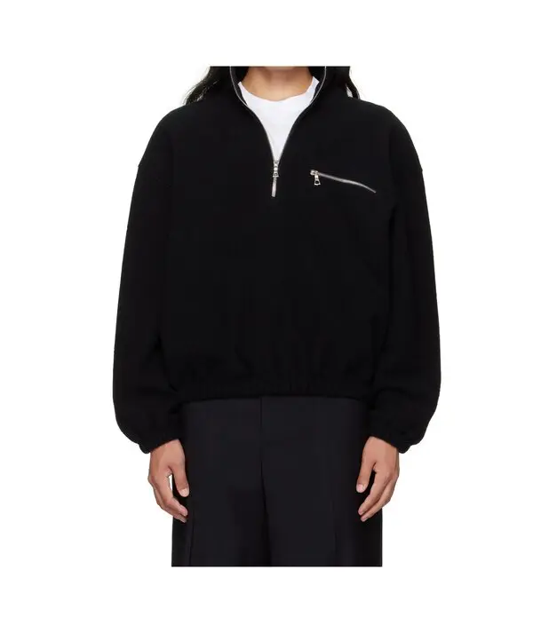 RIER Wool Fleece Sweatshirt - Black