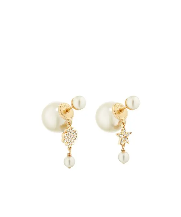 Dior Tribales Earrings With Pearl Buckle - White