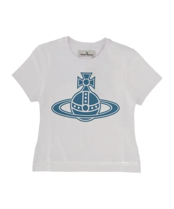 VIVIENNE WESTWOOD Orb Printed Crewneck T-shirt - Whtie