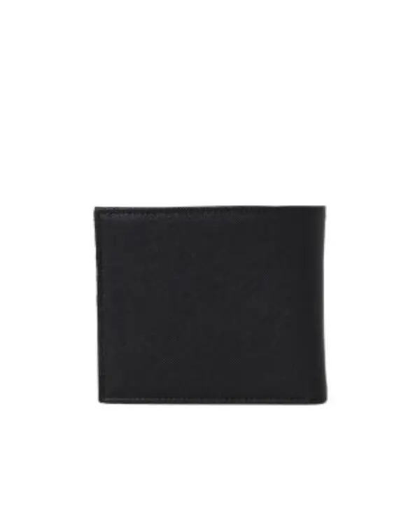 Emporio Armani Logo Detailed Bifold Wallet - Black
