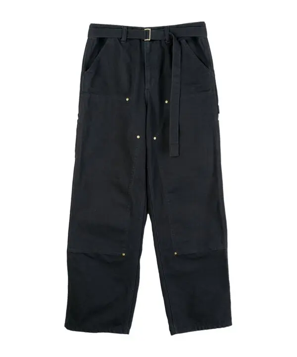 Sacai X Carhartt Wip Logo Patch Belted Pants