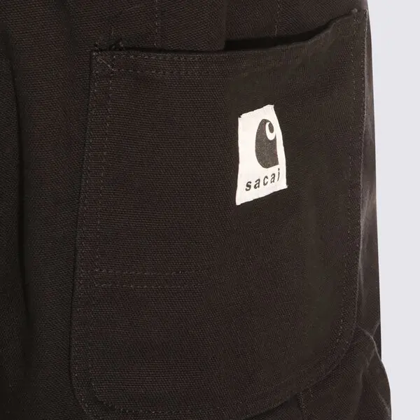 Sacai X Carhartt Wip Logo Patch Belted Pants