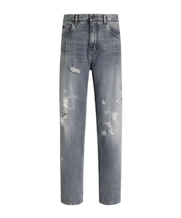 Dolce & Gabbana Distressed Denim Jeans - Gray