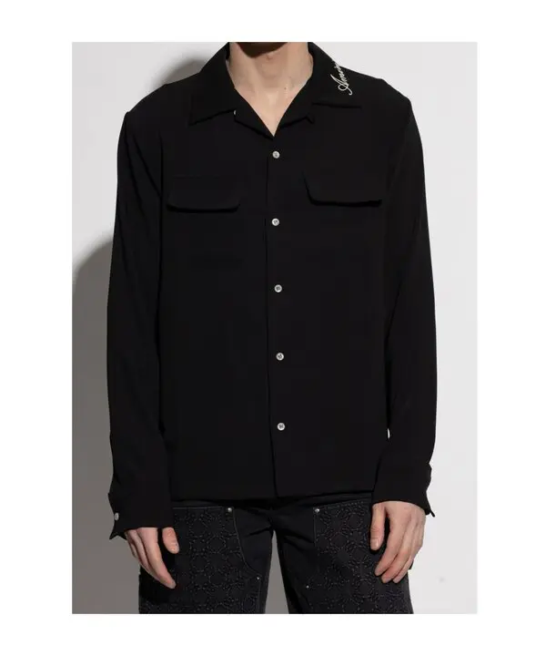 Amiri Logo-embroidered Collar Shirt