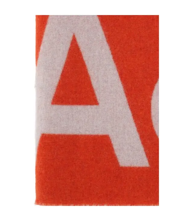 Acne Studios Logo Jacquard Double-sided Scarf - Red