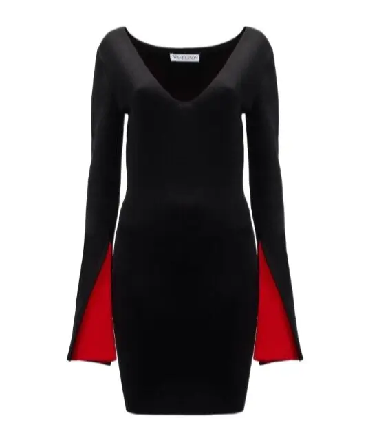 J.W.ANDERSON Jw Anderson Contrast Cuff Fitted Dress