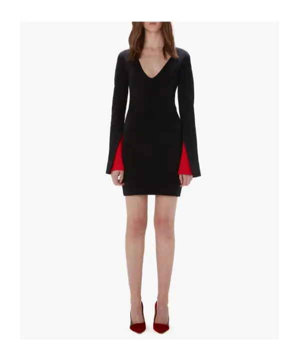 J.W.ANDERSON Jw Anderson Contrast Cuff Fitted Dress