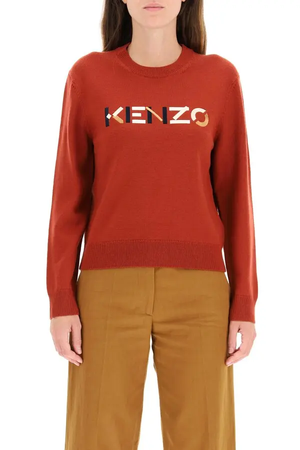 Kenzo Embroidered Logo Crew Neck Jumper