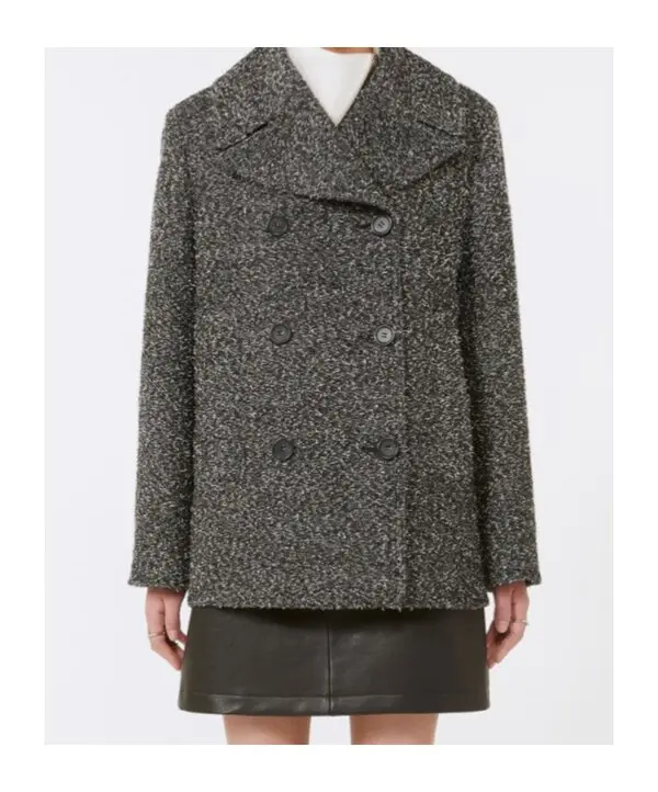 Sportmax Double-breasted Textured Wool-blend Coat