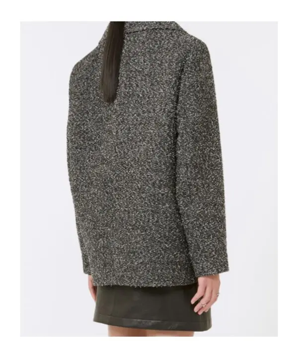 Sportmax Double-breasted Textured Wool-blend Coat