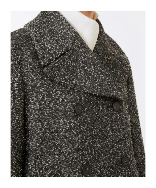 Sportmax Double-breasted Textured Wool-blend Coat